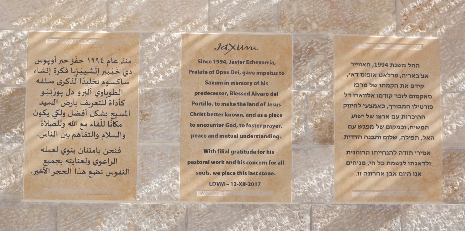 Laying of the Last Stone: “Saxum is a project of hearts coming together ...